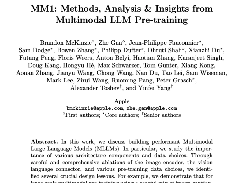 苹果加入战局，携 300 亿参数的 AI 大模型 MM1 “炸场”！ - Eureka Blog